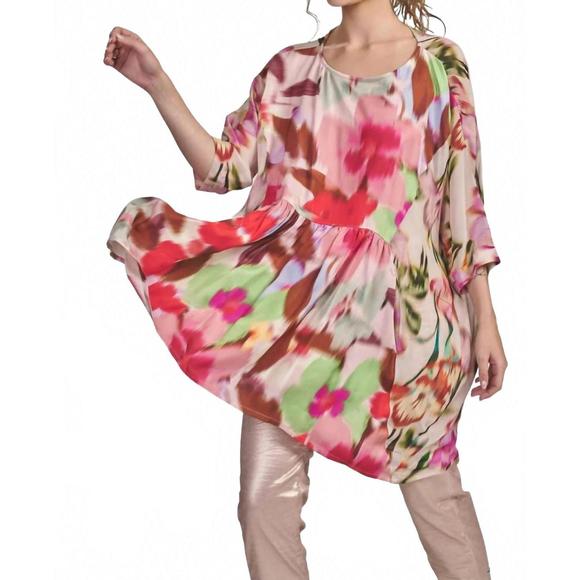 Alembika | Tops | New Alembika Cherry Blossom Tunic Top In Blush | Poshmark
